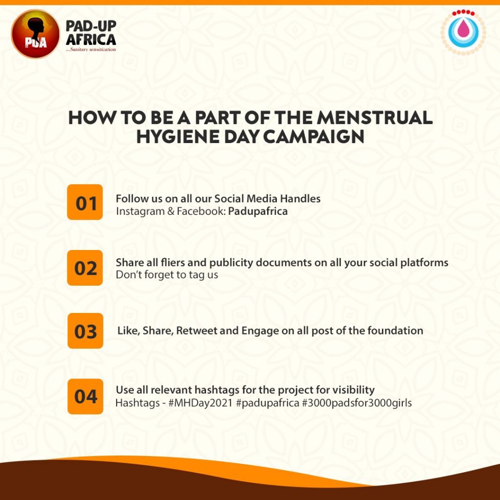 MENSTRUAL HYGIENE DAY CAMPAIGN 2021 – Padup Africa
